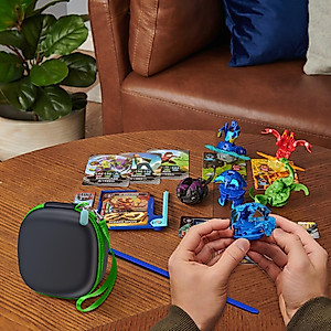 Toy Organizer Storage Case Compatible with Bakugan Figures, for BakuCores and Armored Alliance, Geogan Rising Battle Action Figure Carrying Storage Holder (Box Only) - Green