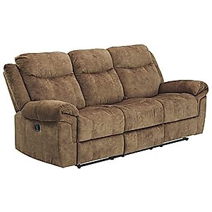 Signature Design by Ashley Huddle-Up Manual Reclining Sofa with Drop Down Table, Storage & USB Outlets, Brown