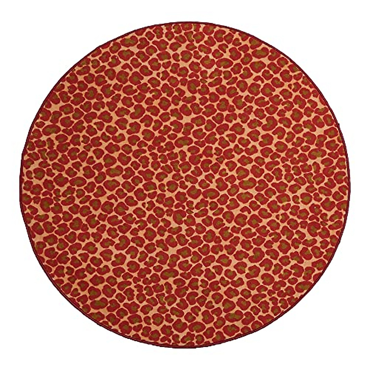 Furnish my Place Cheetah Print Area Rug, Animal Print Pattern Mat, Pet-Friendly Indoor Carpet, Wildlife Animal Inspired with Cheetah Design Rug for Living Room, Home Décor, 4' Round