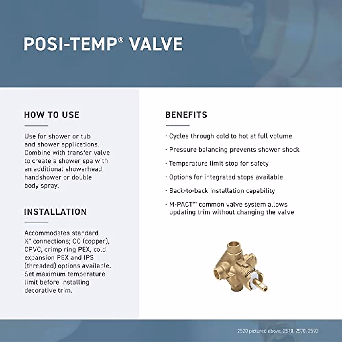 Moen TS32102BG Weymouth Posi-Temp Shower Trim Kit, Valve Required, including 9-Inch 2-Spray Eco-Performance Rainshower, Brushed Gold