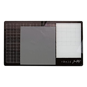 Ranger Ink Bundle Tim Holtz Tonic Media Grip Mat Set of 3 4633e3x, gray, 10.5x12