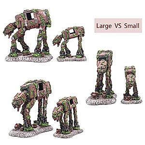 Ulifery Robot Dog Cool Walking Land Tank Aquarium Ornament Alien Fish Tank Decorations for Betta Large