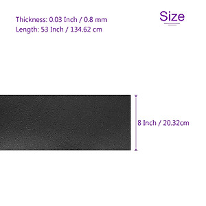 DMiotech 1 Pack 8 Inch x 53 Inch Faux Leather Sheet Furniture Cover Fabric Skin Black PU Leather Roll for Handmade DIY Craft Projects