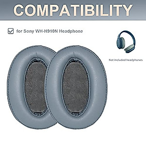 WH-H910N Replacement Earpads Quite-Comfort Protein Leather Headset Ear Cushions Ear Cups Compatible with Sony WH-H910N Headset (Blue)