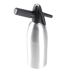 1 Liter Soda Maker,Home Soda Water Siphon Alloy Soda Sparkling Water Maker Fizzy Soda Machine for Fresh Soda Water, Cocktails, Hard Seltzers(Silver)