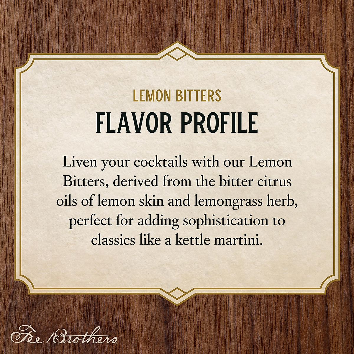 Fee Brothers Lemon Cocktail Bitters - Aromatic Cocktail Mixer & Concentrated Flavoring, Gluten Free, Vegan-Friendly, 5 fl oz