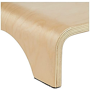 EARTHLITE Wooden Step Stool - 4'' High, Large Surface, Strong & Stable Bed Step, Foot Stool, Massage Step-Up