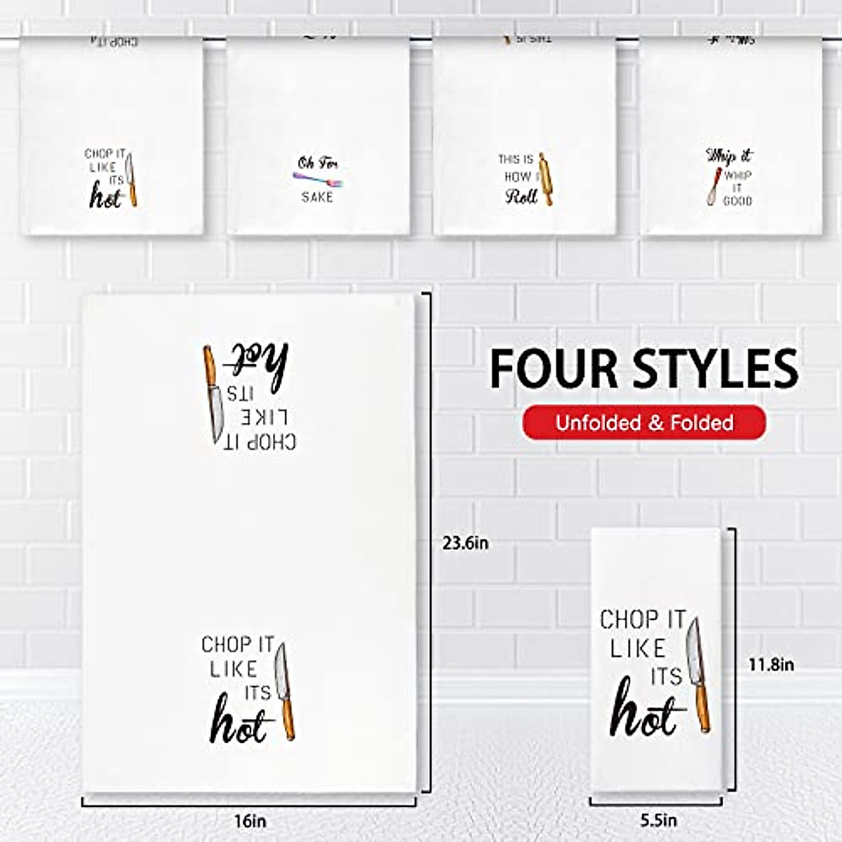 Nialnant Dish Towels for Kitchen, 16 x 23.6 Inch Housewarming Gifts New Home, Kitchen Gifts for Women, Mom, Men, Funny Kitchen Towels and dishcloths Sets