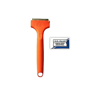 MINISCRAPER EZ X Razor Blade Scraper with 5 Pack of Metal U.S. Blades (Pat. Pending)