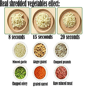 Portable 4 in 1 Electric Vegetable Slicer Set, Wireless Food Processor, with Clean Brush for Garlic Chili Onion Celery Ginger Meat