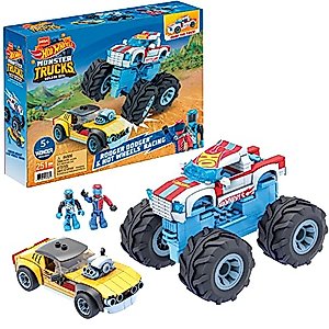 MEGA Hot Wheels Collectible Vehicle Building Toy Car Rodger Dodger, 2 Micro Action Figure Drivers and Deluxe Features, for Fans and Collectors