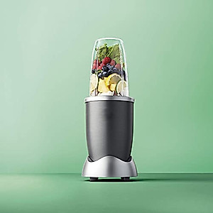 VIZET Blender for Shakes and Smoothies, Portable Blender, Bullet Blender, with a Blender Cup with Lip, Travel Friendly, 24 Ounces, 600 Watt, Gray