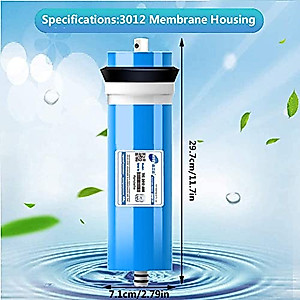 3-PC 3012-400 Gpd Replacement 0.0001 Micron Reverse Osmosis Membrane Filter Compatible Ro Fits Residential Water Filter Purifier