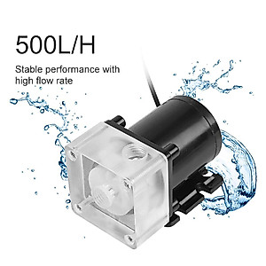 G1/4 Inner Thread, 12V DC Ultraquiet CPU Water Pump, G1/4 Thread for PC 500L/H G1/4 Thread Water Pump Noiseless Water Cooling Pump