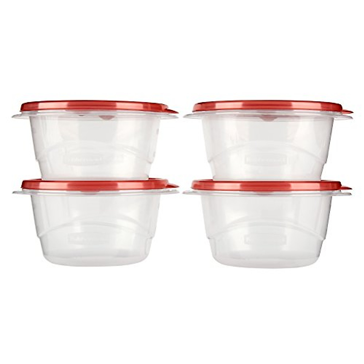 Rubbermaid Storage Bowls, 3.2 Cup, Red,(Pack of 4)