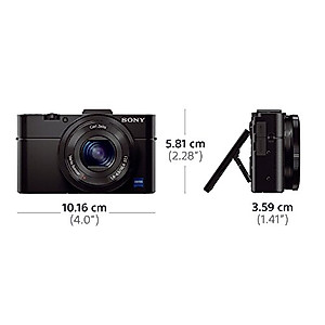 Sony RX100 II 20.2 MP Premium Compact Digital Camera w/ 1-inch Sensor, MI (Multi-Interface) Shoe and tilt LCD Screen (DSCRX100M2/B)