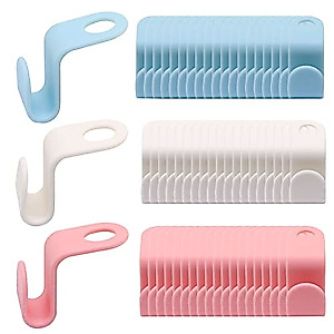 BENLIUDH Closet Hangers Space Saver, 60 Pcs 3 Colors Clothes Hanger Connector Hooks Cascading Hooks Organizer for Clothes Organizer Closet Space Saving