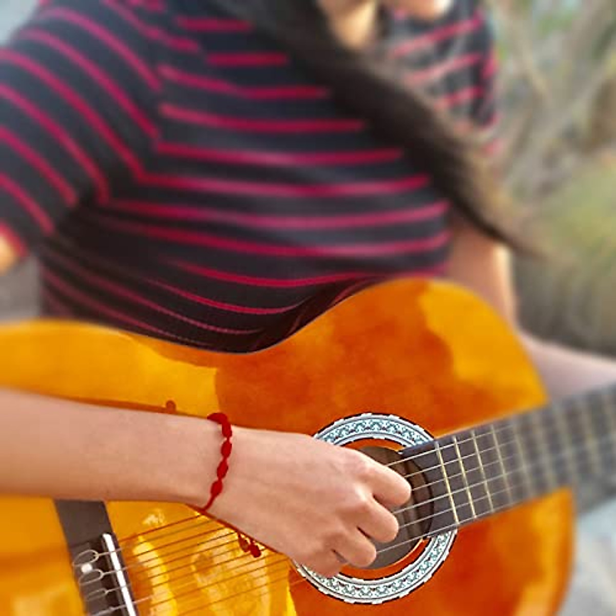 Bracelet 7 knots for protection, Evil Eye and Good Luck. Buddisth String. Thread/Amulet for prosperity and success. Talisman for Womens, Mens, Girls, Boys. Cord Adjustable.