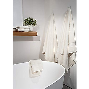 Fabdreams 100% Organic Cotton Bath Sheet Set of 2 | Oversized Bath Towels | Ultra Soft Bath Sheet | Spa Hotel Premium Bath Towels | GOTS Certified | 700 GSM | Gray Bath Sheet Set- 36 x 70 in | Ivory