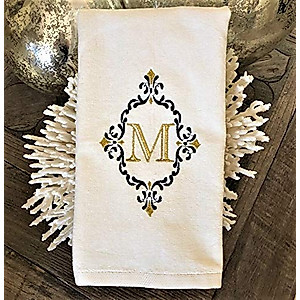 Monogram Hand Towel, Fleur De Lis,Scroll, Customized