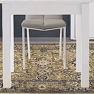 BNM Indoor Large Area Rug with Jute Backing, Traditional Geometric Floral Carpet Decor, Perfect for Living/Dining Room, Kitchen, Bedroom, Office, Hardwood, Entry, Radcliff Collection, 8' x 10'