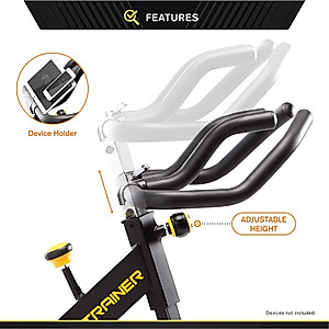 CIRCUIT FITNESS Circuit Fitness 40 lbs. Flywheel Deluxe Club Revolution Cardio Cycle Manual Resistance AMZ-955BK