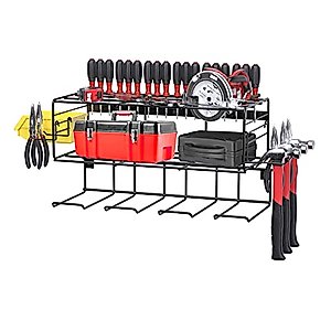 Power Tool Organizer, Metal Wall-Mounted Drill Holder, Storage Rack for Cordless Drill, Tool Organizers and Storage, Heavy Duty & Removable Design