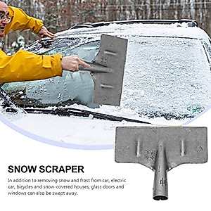 Happyyami Snow Pusher Shovel Snow Pusher Shovel Snow Shovel Flat Head Car Windshield Snow Scraper Road Ice Shovel Snow Removal Tool for Cars Trucks Windows Outdoor Garden Ice Shovel Auto Tools