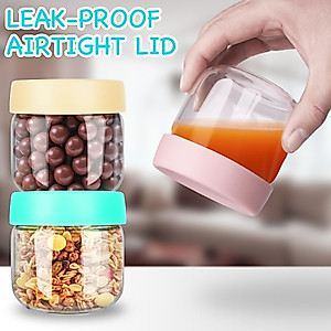 GoldArea 6 Pack Glass Baby Food Containers,8 oz Baby Food Storage Jars with Lids,Glass Baby Food Jars,Breast Milk, Small Containers for Fridge-Freezer & Microwave Safe.