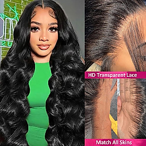 13x4 Frontal Body Wave Lace Frontal 100% Human Hair Ear to Ear lace Frontal 13x4 Body wave hd Transparent Lace Frontal Only with Baby Hair Natural Color (13x4 Lace Frontal, 10 Inch)