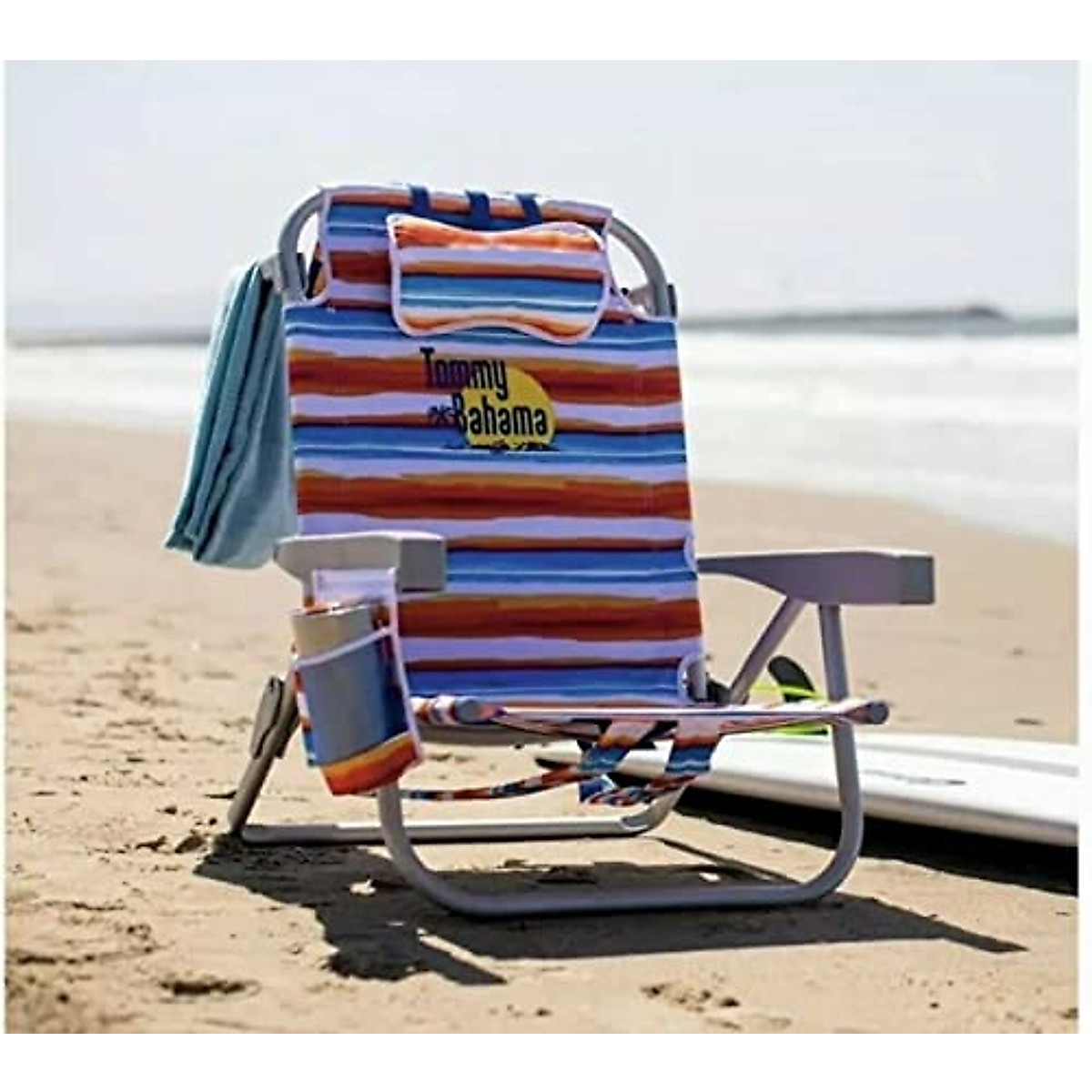 Tommy Bahama Backpack Beach Chair 2 Pack Aluminum (Tropical Sunset)
