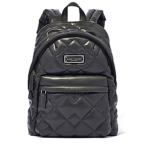 Marc Jacobs H306M01RE21 Black Quilted Leather With Silver Hardware Women's Moro Backpack