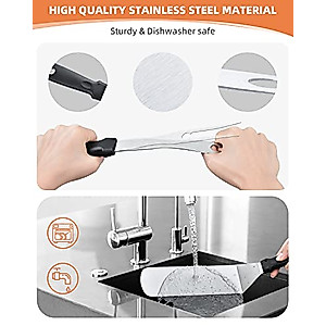 UTEBIT Griddle Accessories Kit, 47 Pcs Griddle Grill Tools Set for Blackstone and Camp Chef, Professional Grill BBQ Spatula Set with Basting Cover, Spatula, Scraper,Tongs, Egg Ring