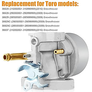 QAZAKY Carburetor Compatible with Toro 38624 38629 38629C 38637 38637C 38639 38639C Snowthrower Snow Thrower