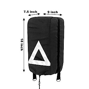 Electric Tongue Jack Cover 600D Polyester Waterproof Electric Trailer Jack Cover Universal RV Travel Trailer Jack Protective Cover (Universal Size 18″H x 7.5″W x 9″D)