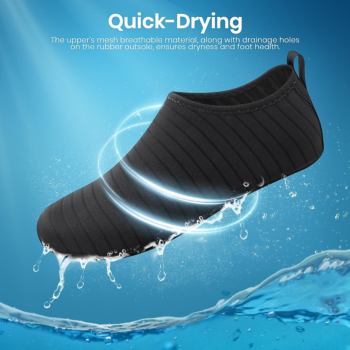 SAYOLA Barefoot Water Shoes for Women Men Breathable Sand Shoes and Quick-Dry Aqua Socks for Swim, Beach, Pool, Kayak, Yoga Sport Accessories, Camping Essentials - Must-Haves for Adults & Youth Sizes