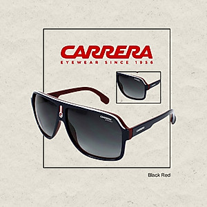 Carrera CA1001/S 08RU/9O 62M Blue Red/Dark Gray Gradient Plastic Aviator Sunglasses For Men For Women + BUNDLE with Designer iWear Eyewear Kit