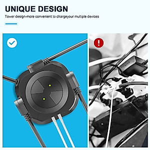 Power Strip Tower Surge Protector,7 AC Outlets with 2 USB Ports,6.5 Ft Extension Cord, Desk Power Outlet for Home Office(Black)