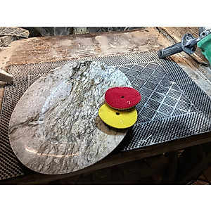 ComeFloor 4 Inch Wet/Dry 3 Step Diamond Polishing Pads for Granite Marble Concrete Stone, Step 1-3 Hook and Loop Backing