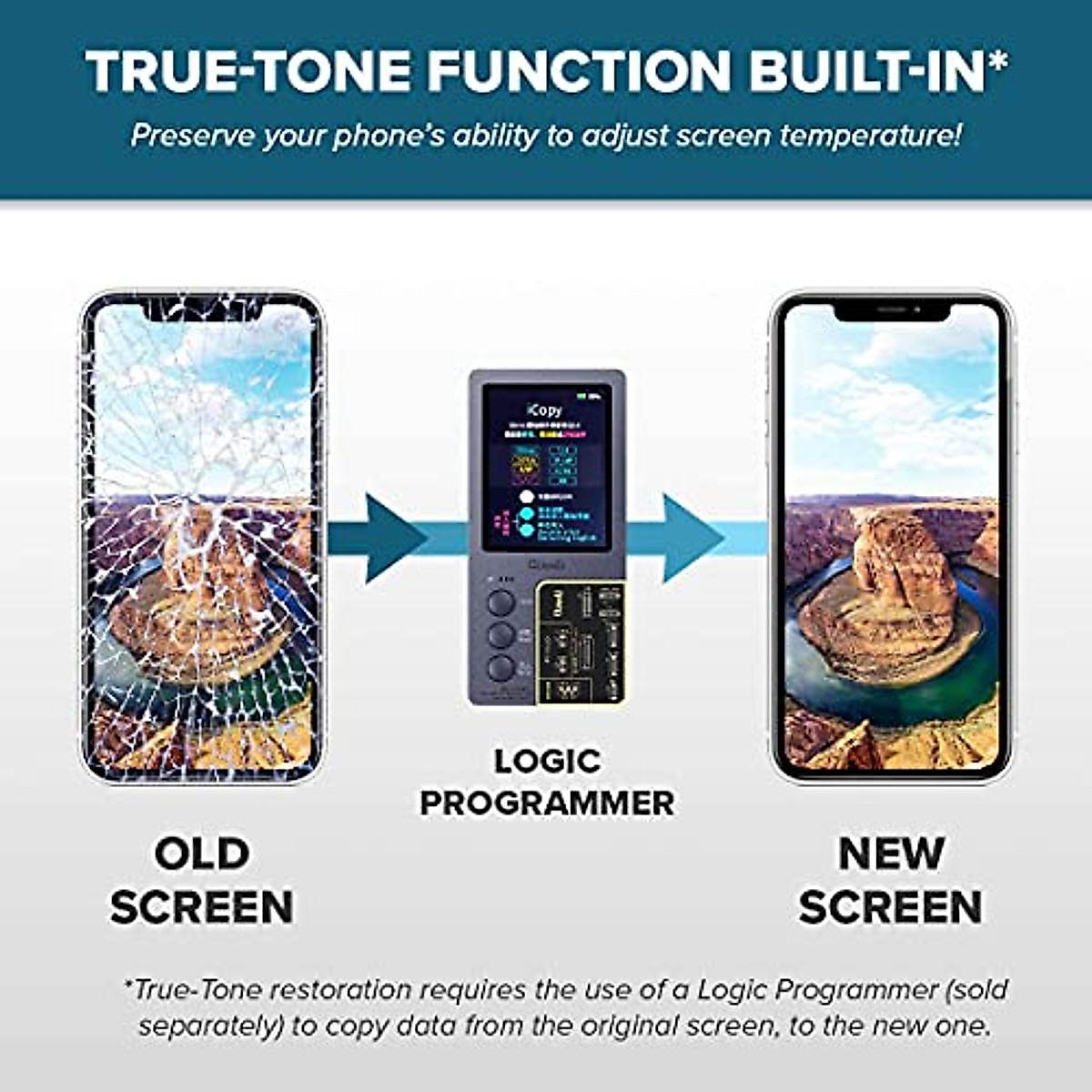 Ace Tech Cellular LCD Screen Replacement for iPhone Xs Max 6.5 inch (Model A1921, A2101, A2102, A2103, A2104) Display Digitizer Assembly Touch Screen