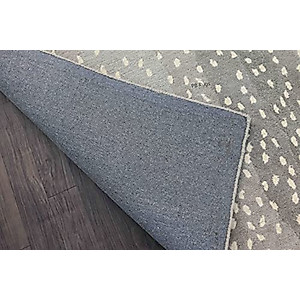 Antelope Cheetah Gray Contemporary Persian Oriental Woolen Area Rugs (6'x9')