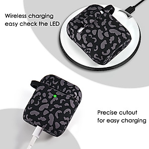 AIRSPO AirPods Case Cover, Soft Silicone AirPods 2nd Generation & 1st Generation Case Cover with Bracelet Keychain Protective Cover for Apple AirPods 1&2 for Women Girls