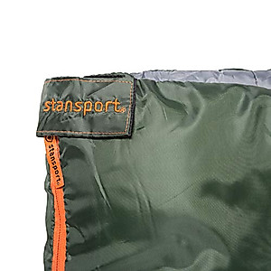 Stansport Scout- 3 Lb - 33 in X 75In Rect. Sleeping Bag - Forest Green