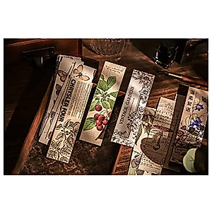 Vintage Natural Style Butterfly Flower Plant Bookmarks, 30CPS (Gentle Whispers)