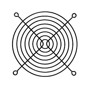 120mm Black Finger Grills (4 Pack)