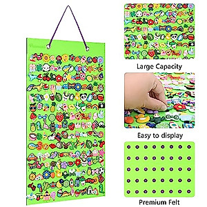 PACMAXI Shoe Charms Organizer, Hanging Shoe Charm Holder with 180 Holes, Portable Shoe Decoration Croc Charms Display Stand, Wall Mounted Display Holder for Shoe Charms(Croc Charms Not Included)