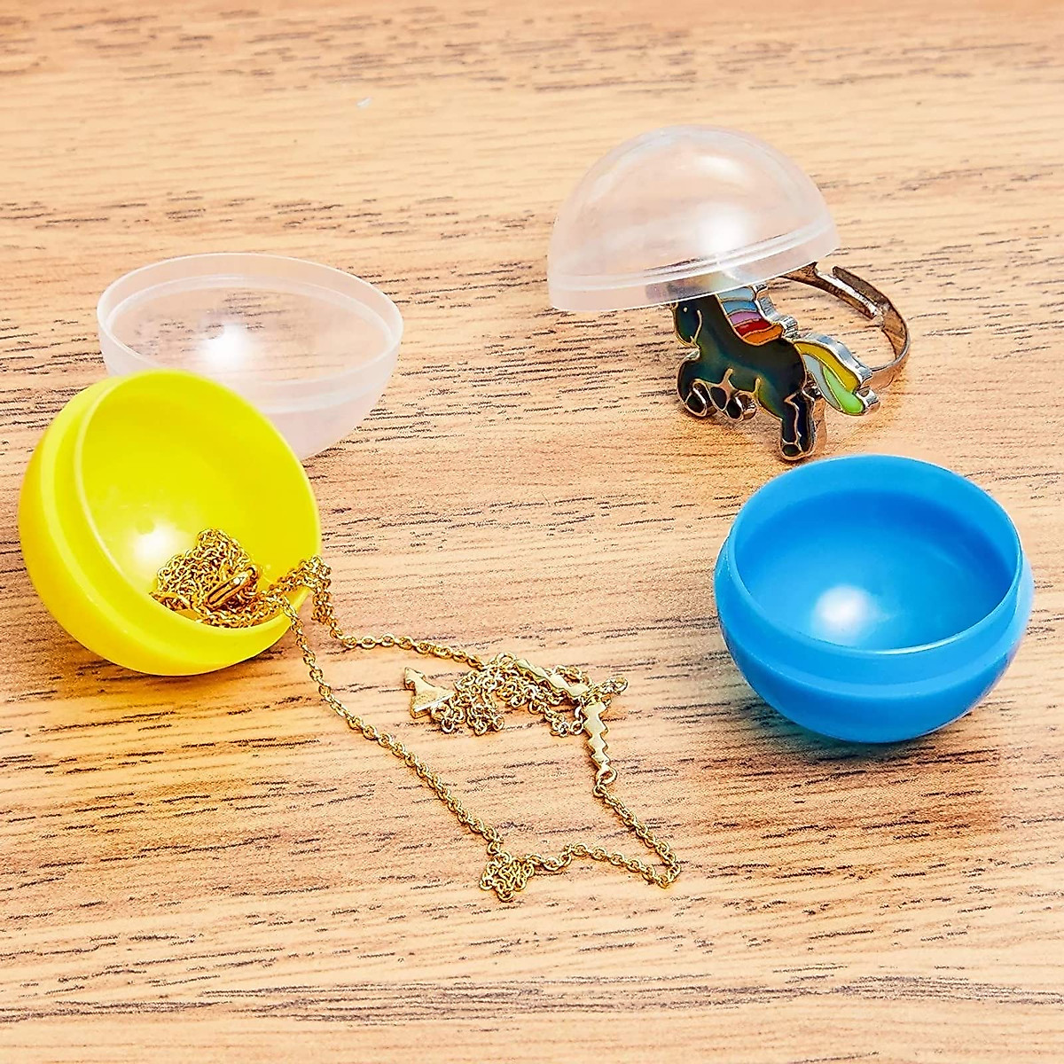 250-Pack Vending Machine Capsules - 1 Inch Gumball, Toy, Temporary Tattoo, Bulk Gumball Refills (5 Colors)