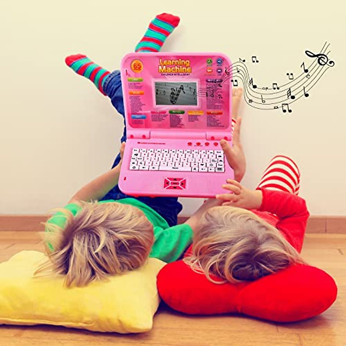 LESHITIAN Kids Laptop, Children’s Educational Learning Computer, 65 Learning Modes, LCD Screen, Keyboard and Mouse Included