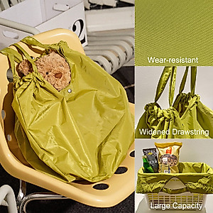 NKTDWO Reusable Shopping Bags for Groceries, Heavy Duty Waterproof Cloth Tote Bag for Daily Use, Travel, Picnic, Camping, Beach (Green)