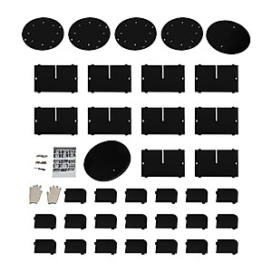 Rotating Bookshelf, 5-Layer Corner Bookcase Spinning Bookshelf, Floor-mounted Black Bookcase Book Storage Rack, 360° Display Rotating Bookrack Tower For Study Room, Living Room, Bookstore (5 Tier)